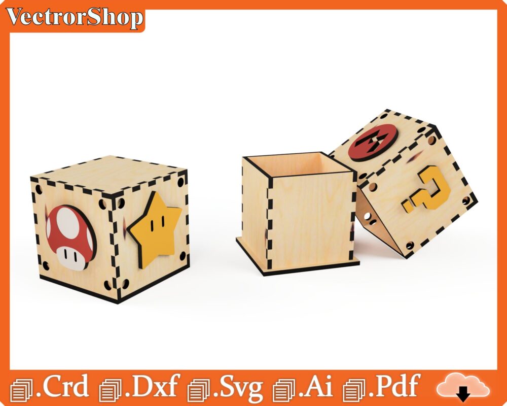 Caja Sorpresa Mario Bros para Corte Láser - Arte Decorativo y Vectores ...